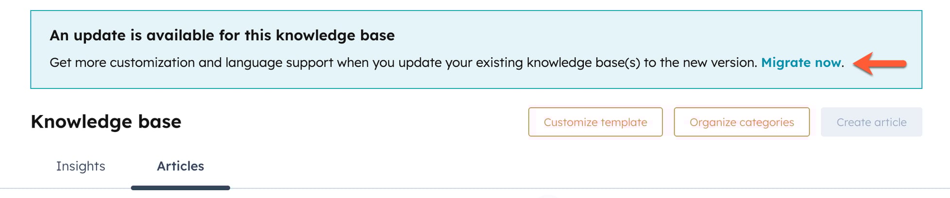 Migrate your knowledge base